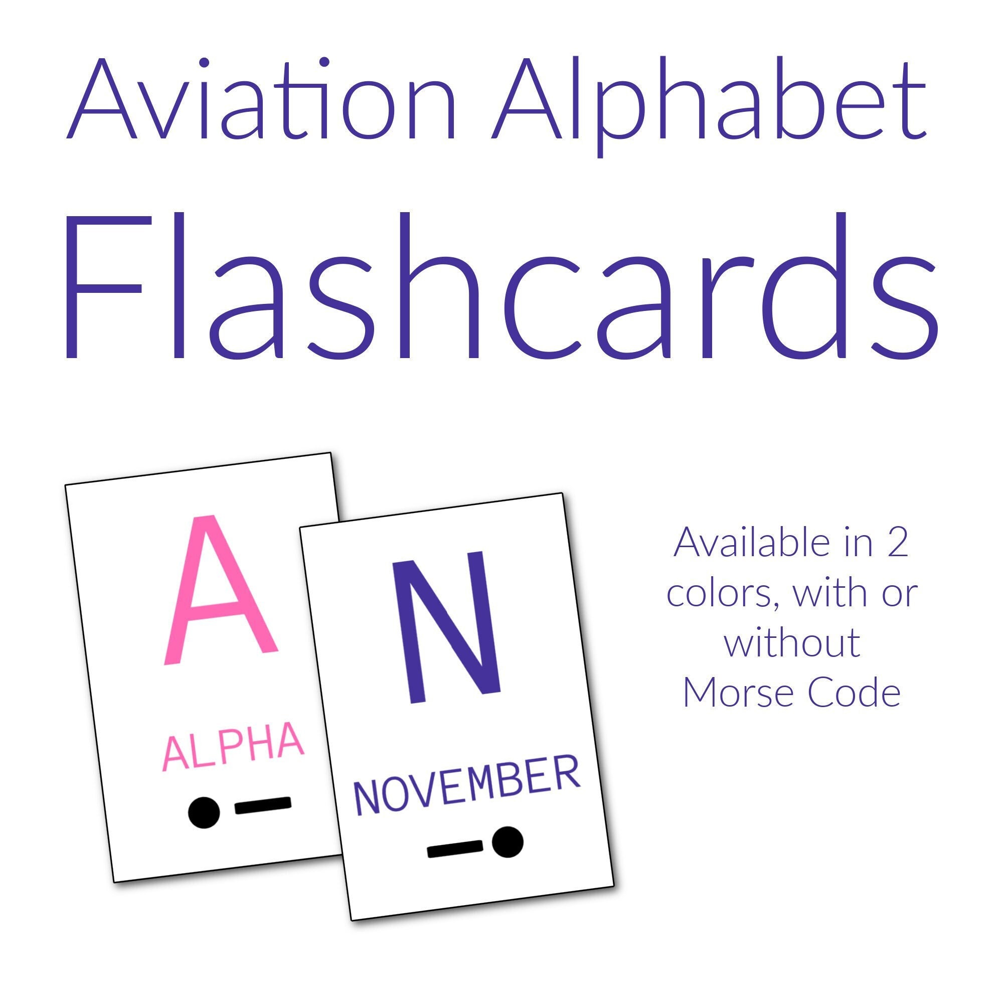 Aviation Alphabet With Morse Code Flashcards (4x6) - Etsy