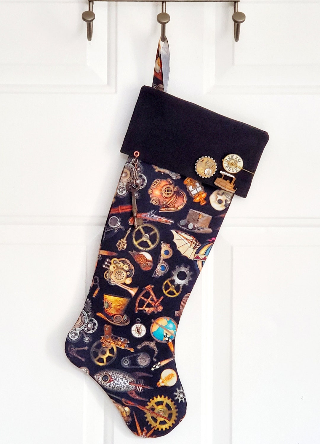 Steampunk Stocking, Industrial Decor, Machinery, Victorian, Science ...