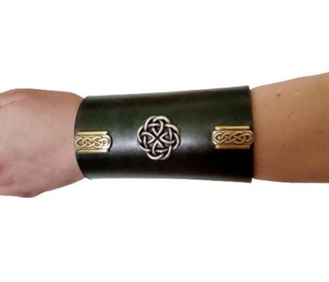 Celtic Cuff Celtic Knotwork Viking Costume Leather Cuff - Etsy