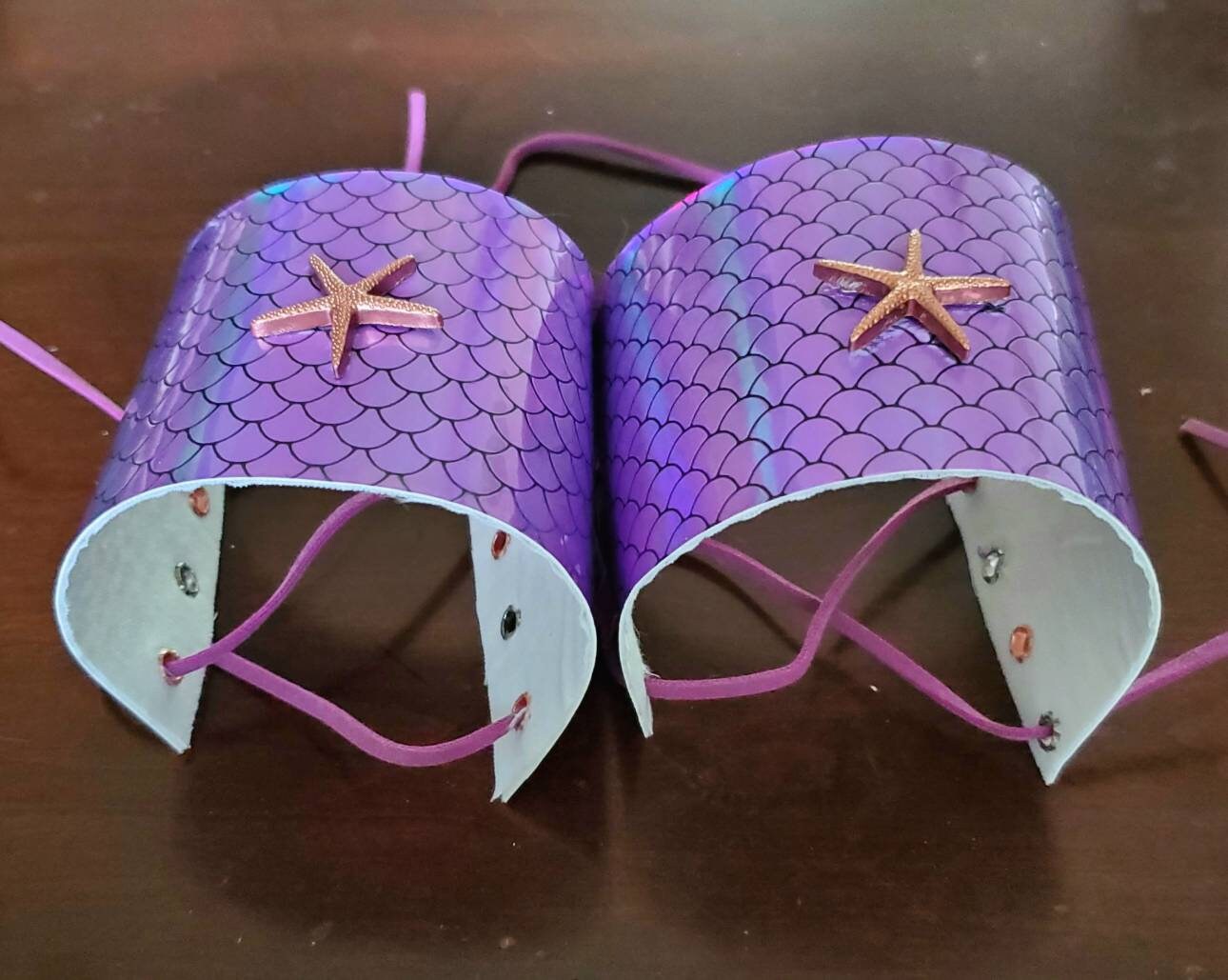 Mermaid Costume Accessory, Mini Bracers, Aquatic Superhero, Starfish ...