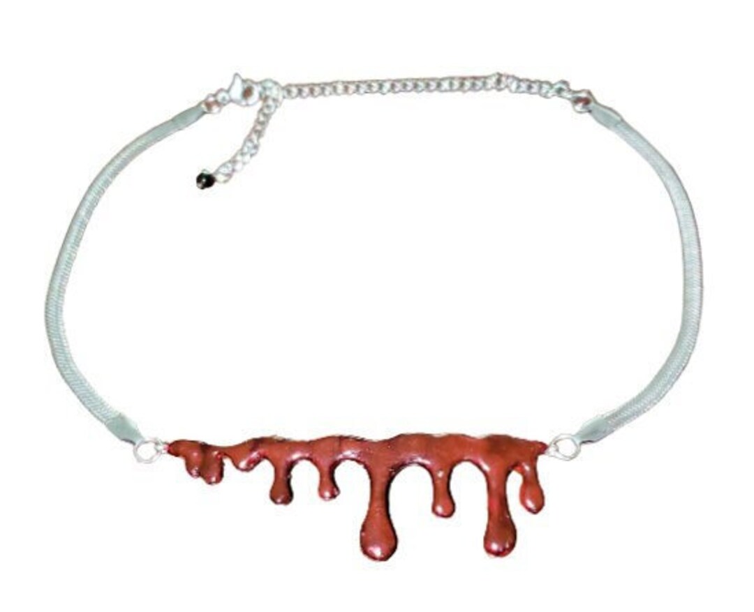 Blood Drip Choker, Horror, Costume Accessory, Corpse, Cosplay, Goth ...