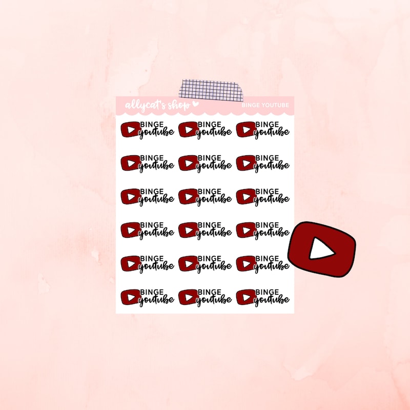 Youtube Stickers - Etsy