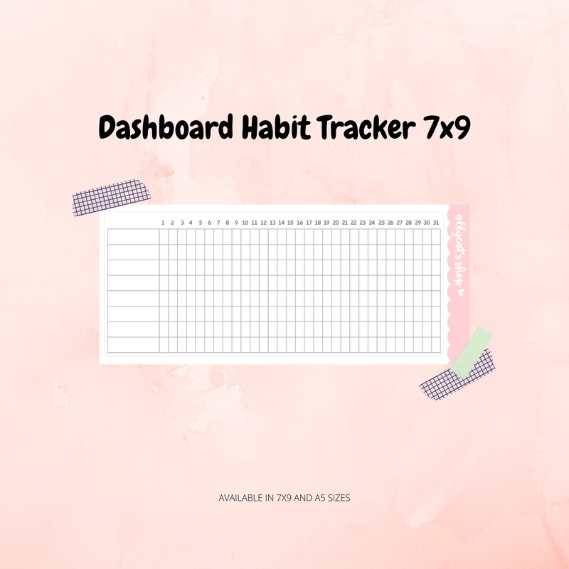 A5 Habit Tracker - Etsy