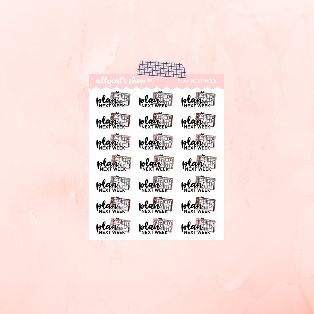 Plan Next Week - Planner Stickers - Etsy
