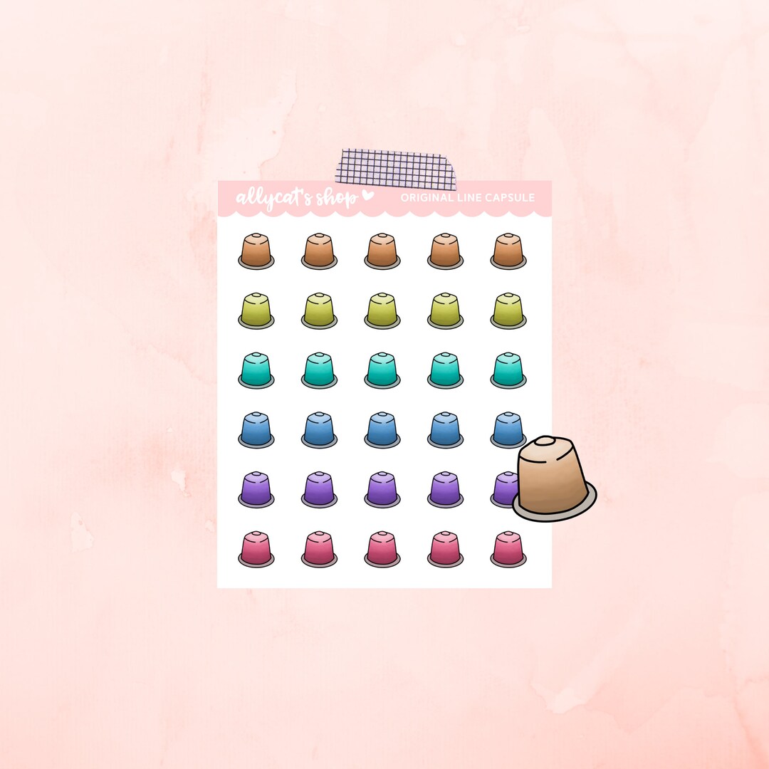 Original Capsule Doodle, Coffee Pods- Planner Stickers - Etsy