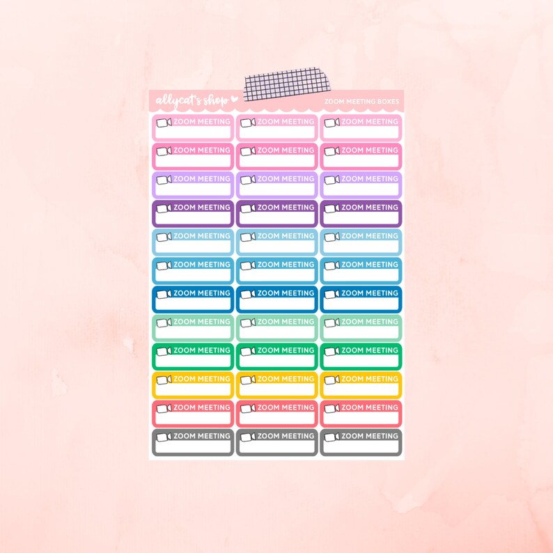 Zoom Meeting Label Stickers Planner Stickers - Etsy