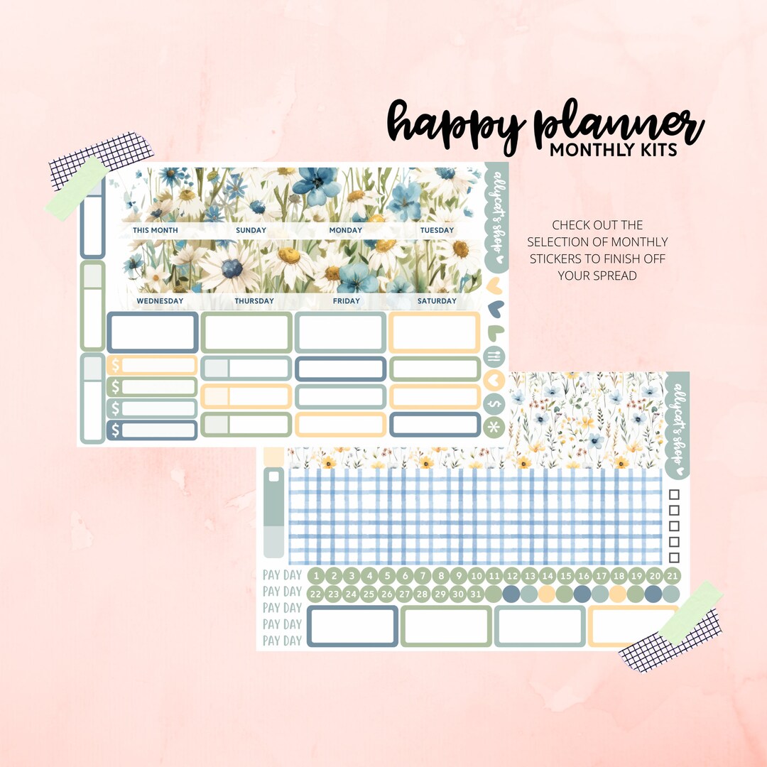 Jane HAPPY PLANNER Stickers - Monthly Planner Stickers - Etsy