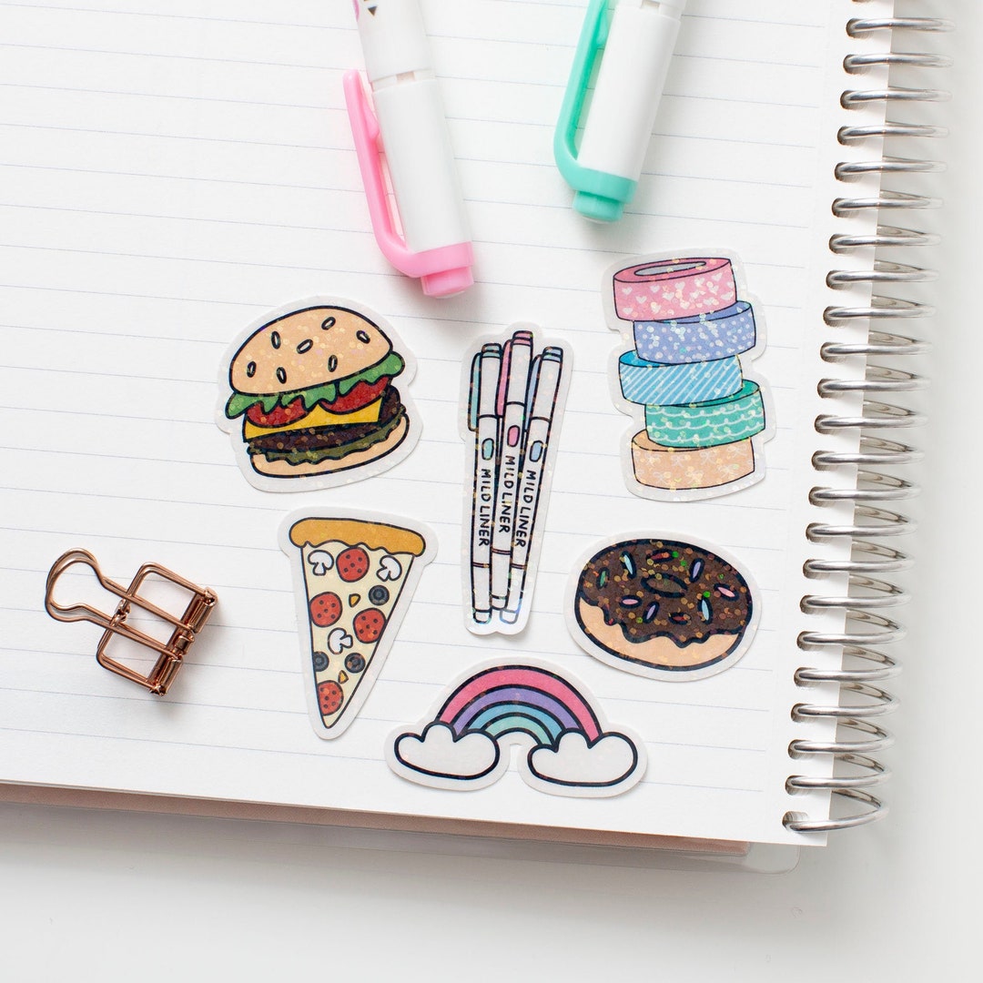 Holographic Die Cut Sticker Pack- Planner Stickers, Die Cut Stickers - Etsy