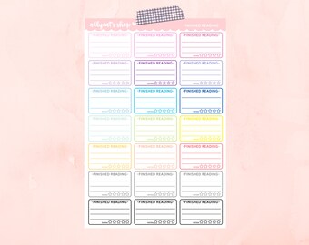 Finished Reading Book Lovers Reading Stickers for Your Planner - Etsy