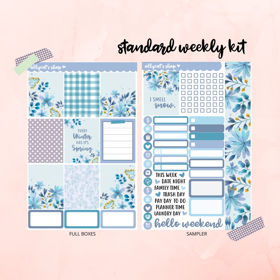 Elsa Sticker Kit // Vertical Planners, Hourly Planners - Etsy