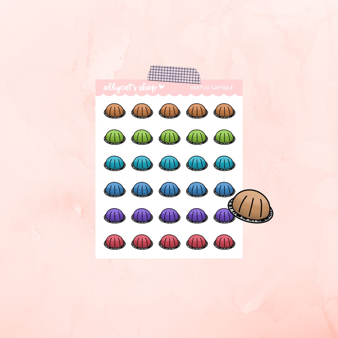 Vertuo Capsule Doodle, Coffee Pods- Planner Stickers - Etsy
