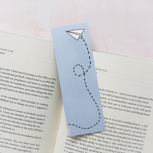 Paper Airplane Bookmark- Stationery, Bookmark - Etsy