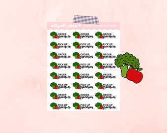 Order Groceries Pick up Groceries Stickers / Planner Grocery Pickup ...