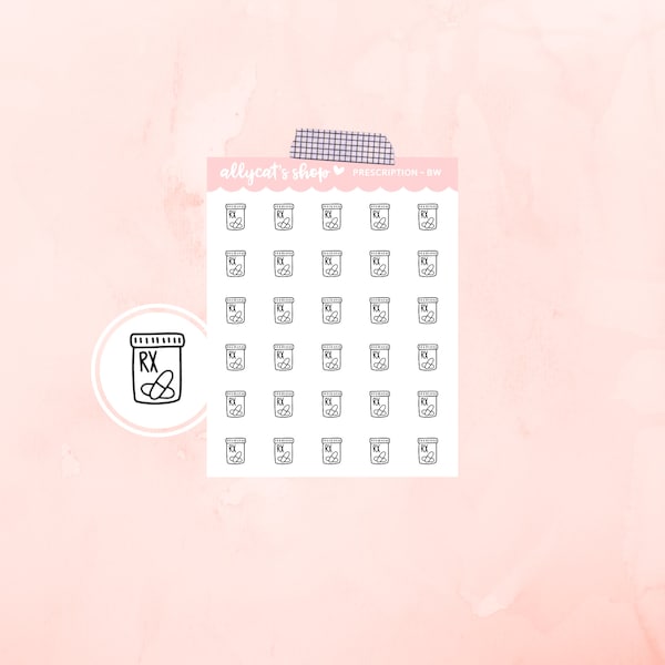 Prescription Planner Stickers - Etsy