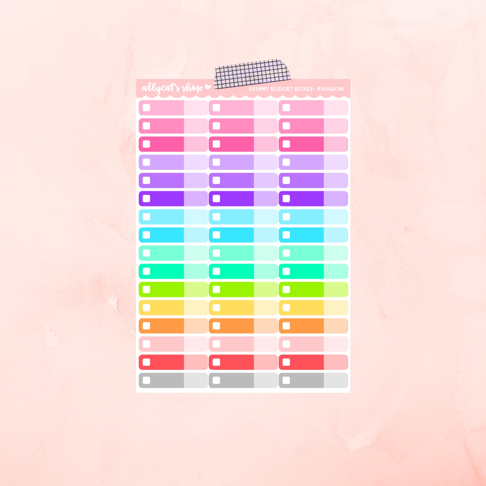 Skinny Label Planner Stickers Functional Planner Stickers Budget ...