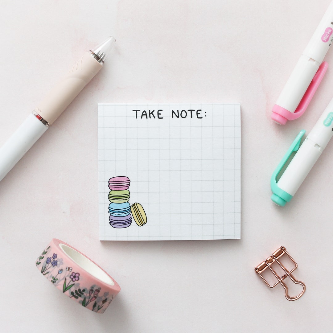 Take Note Sticky Notes - Stationery, Hand Drawn, Doodles, Paper Goods ...