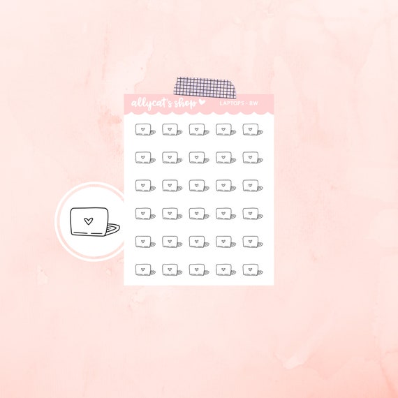 Mini Laptop Sticker Sheet Planner Stickers - Etsy