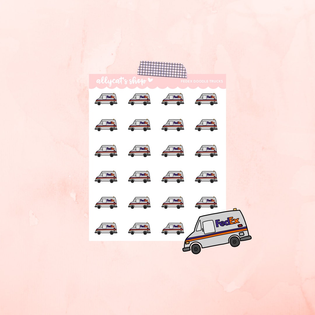 Fedex Delivery Truck Icon Stickers - Planner Stickers - Etsy