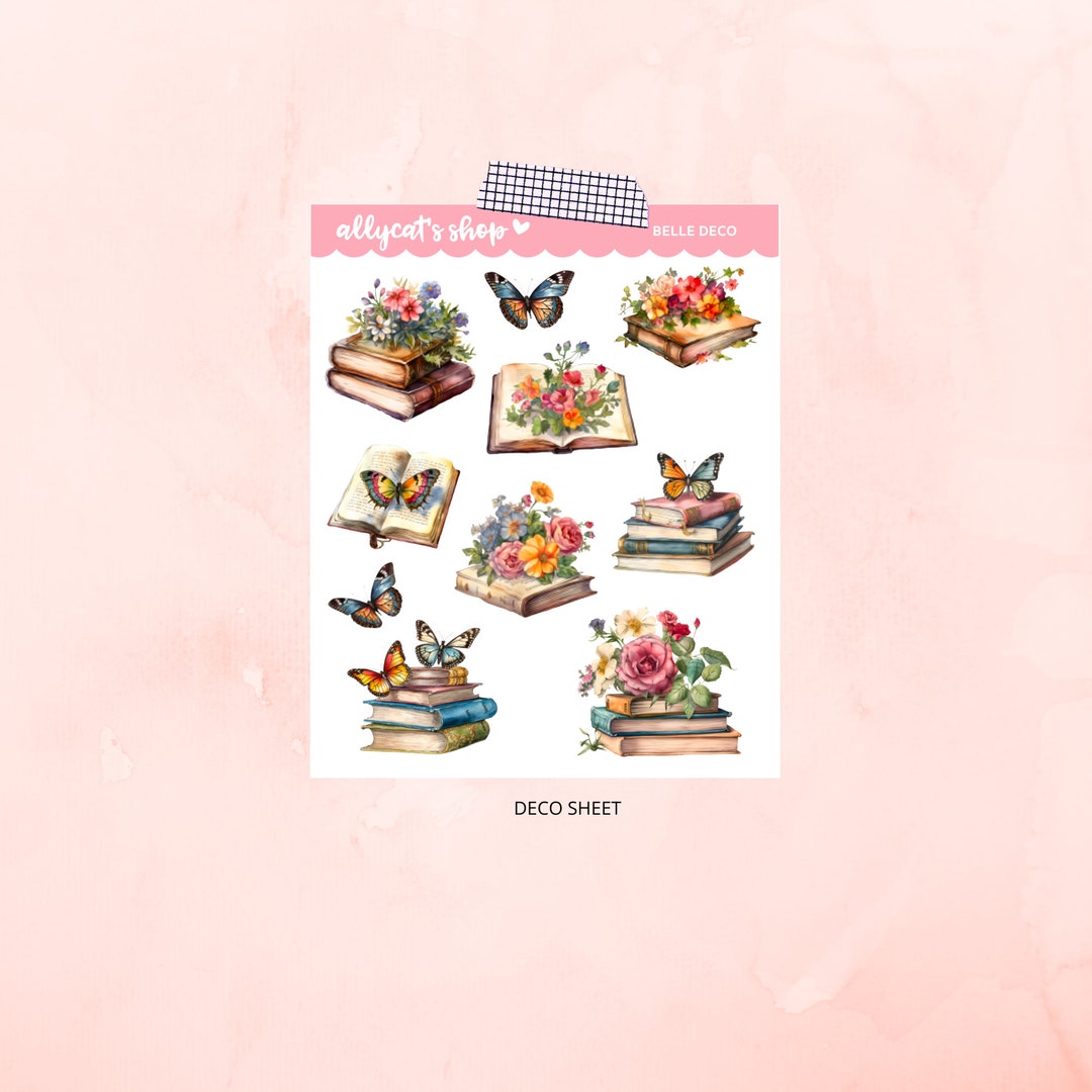 Belle Deco Sheet - Hand Drawn Planner Stickers - Etsy
