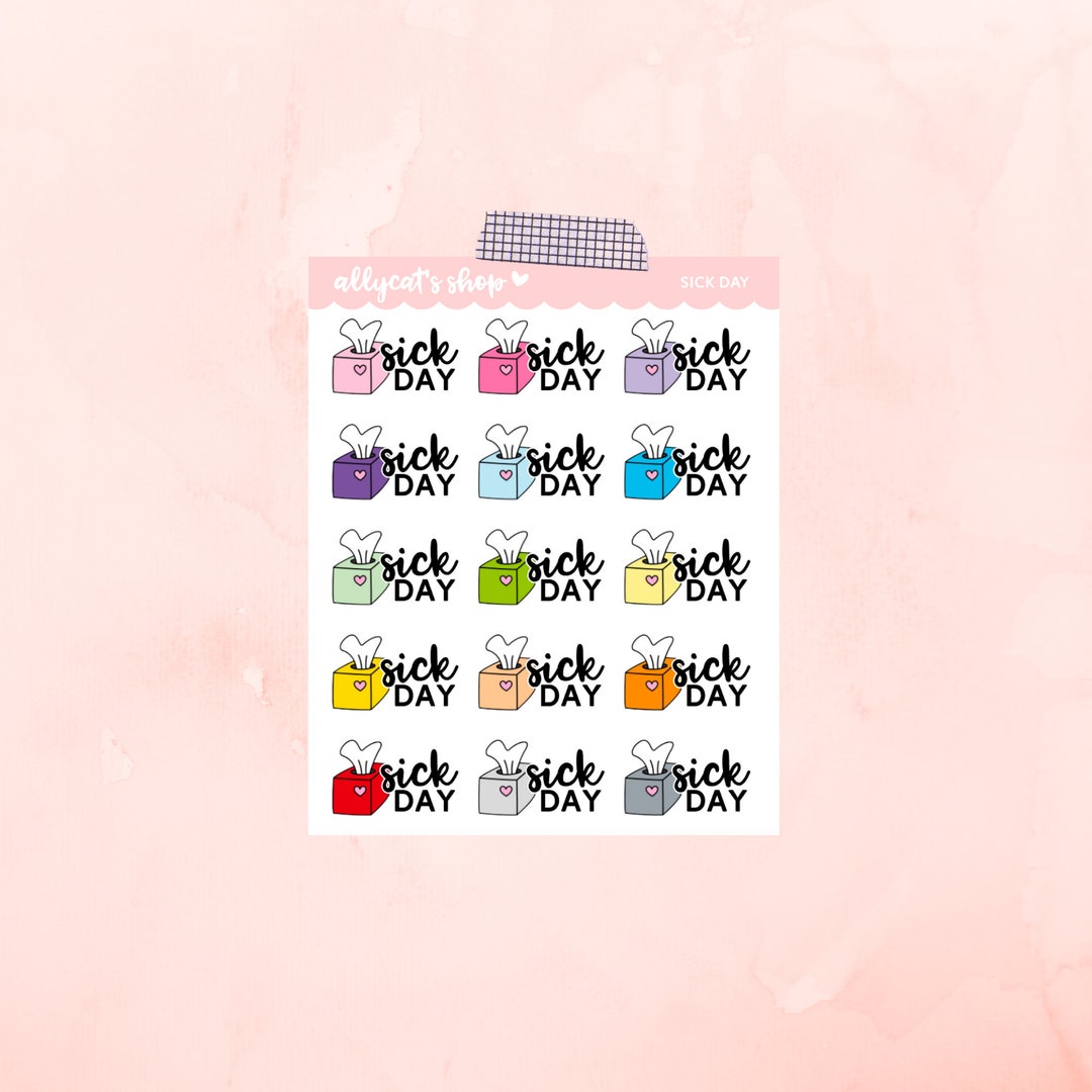 Sick Day - Planner Stickers - Etsy