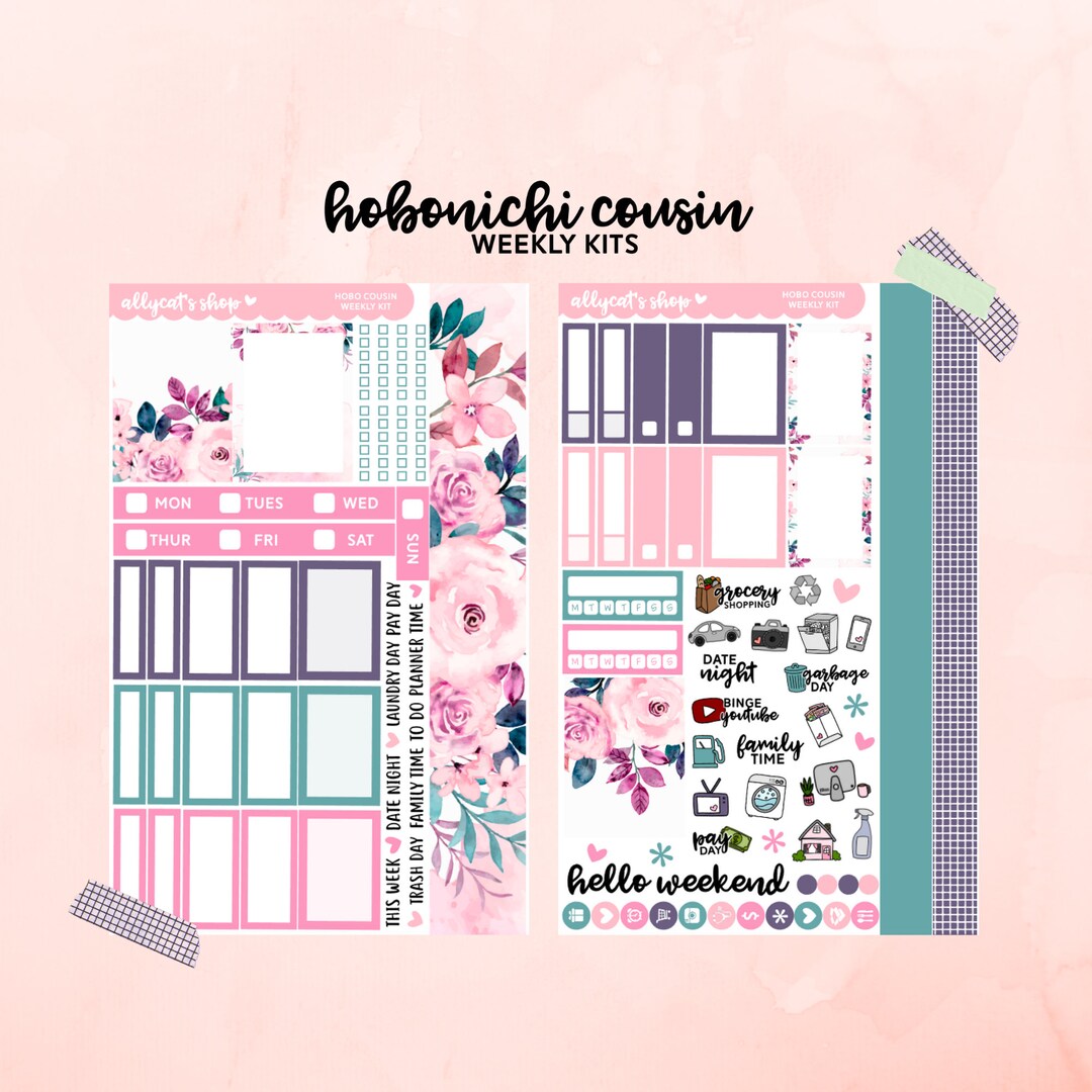 Lillian - Hobonichi Cousin Weekly sticker kit - Etsy Österreich