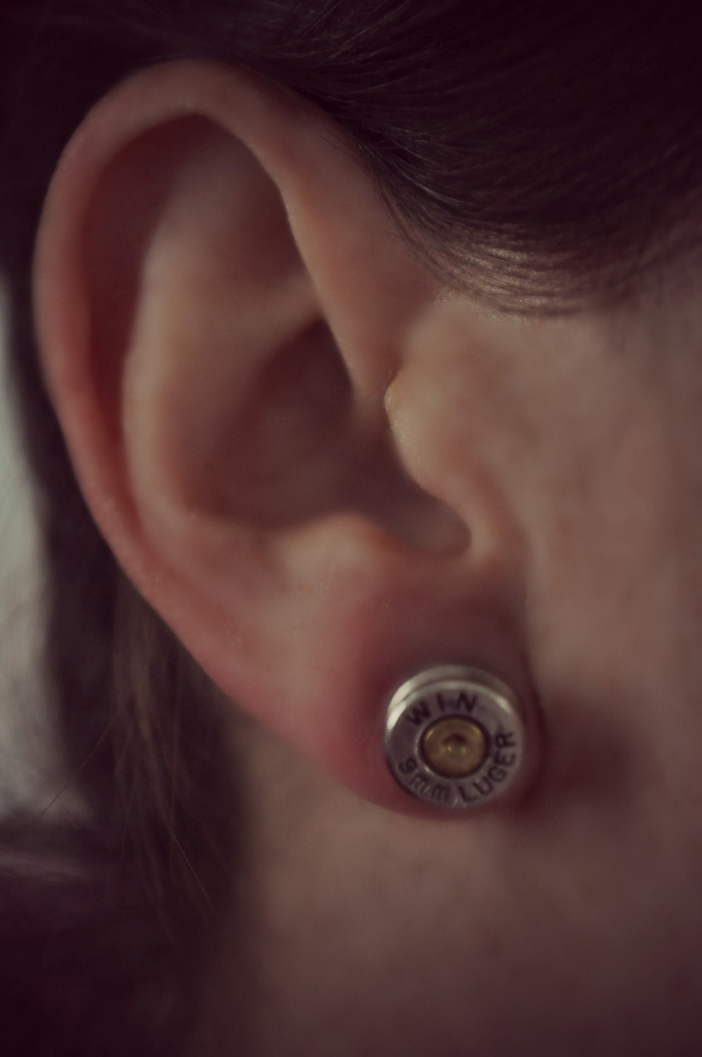 9mm F.C. Luger Bullet Earring Studs Aluminum Shell Casings Gun Jewelry ...