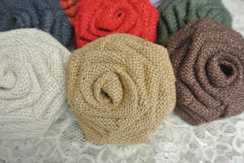 Burlap Cake Topper Large Burlap Flower Cake Topper Large | Etsy