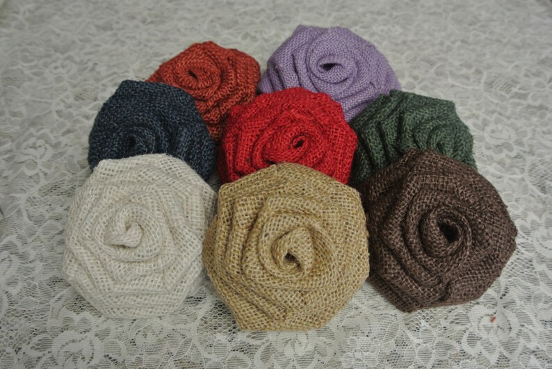 Burlap Cake Topper Large Burlap Flower Cake Topper Large | Etsy