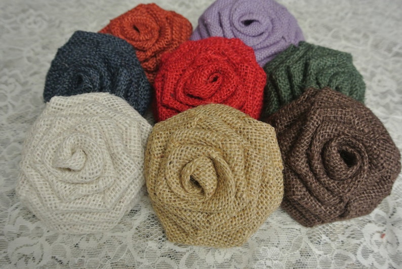 Burlap Cake Topper Large Burlap Flower Cake Topper Large | Etsy