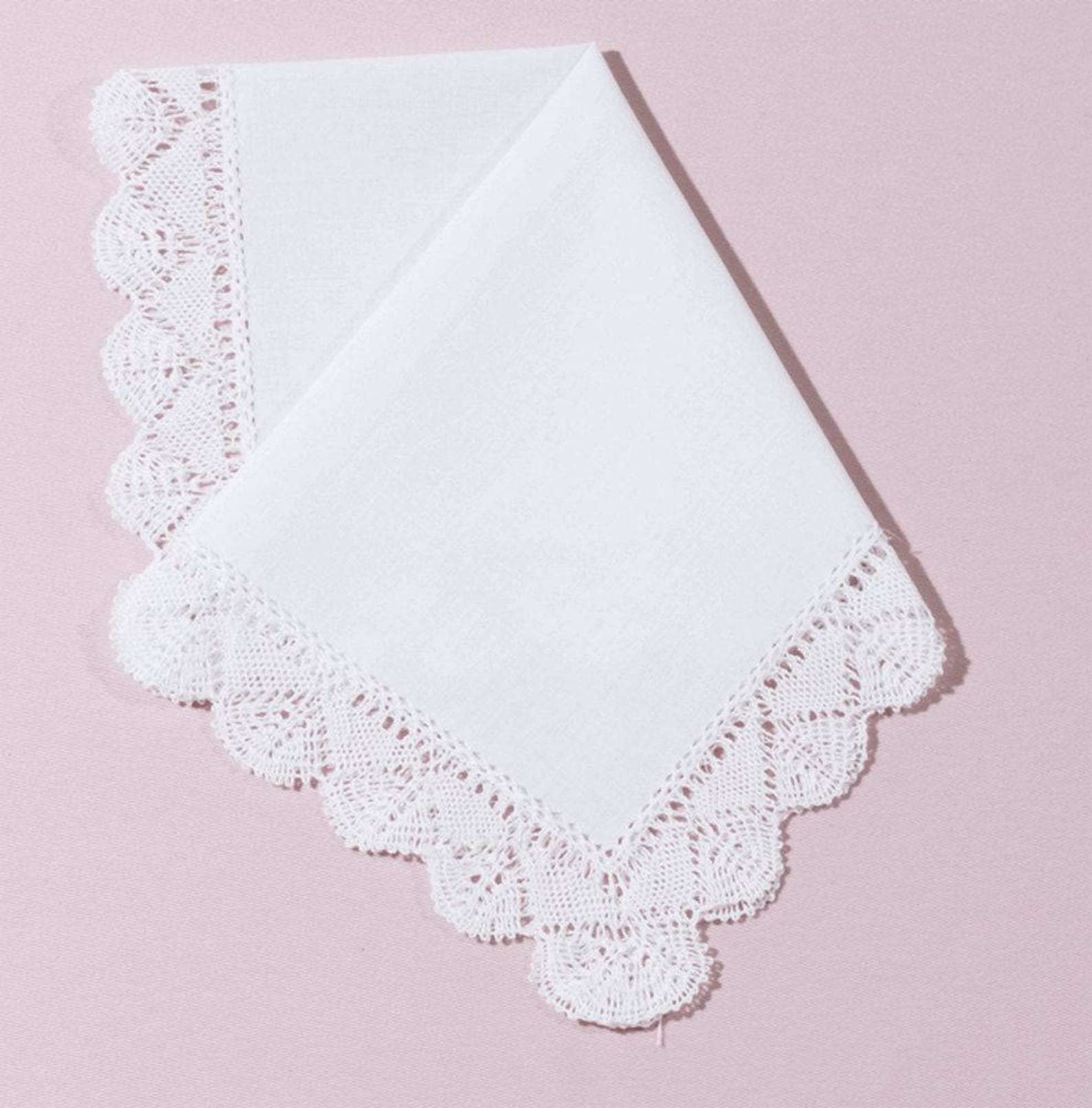 WEDDING HANDKERCHIEF, COTTON, Bobbin Lace, Personalize With Cutwork ...