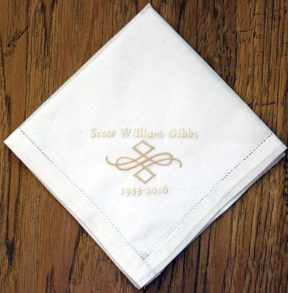BEREAVEMENT HANDKERCHIEF in Loving Memory Personalize Name | Etsy
