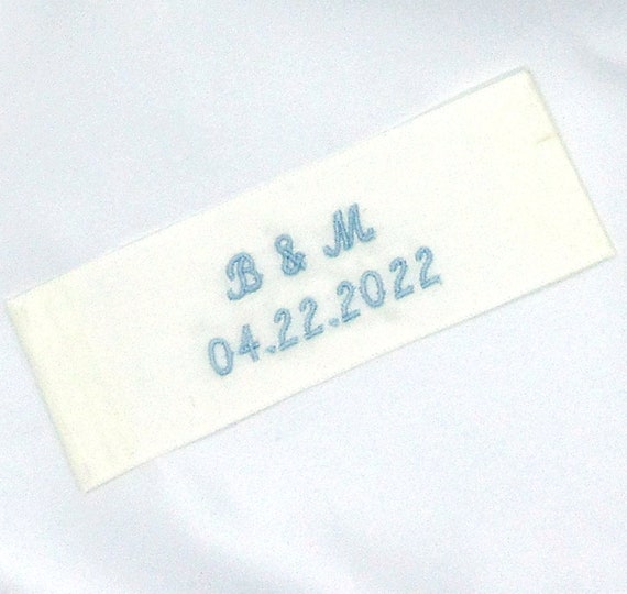 PERSONALIZED WEDDING DRESS Label Custom Emboidered Your Name | Etsy