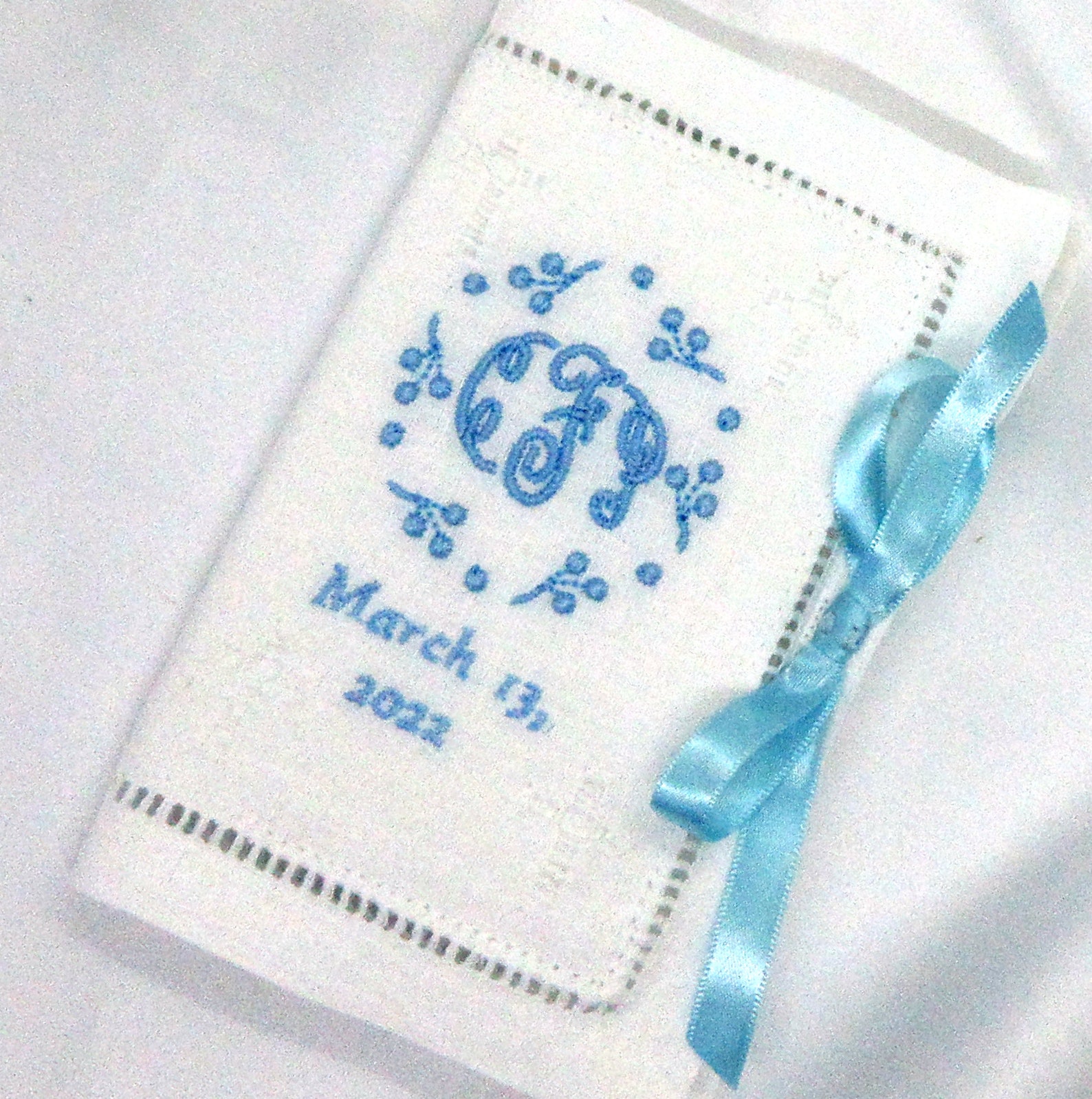 NAME OR MONOGRAMMED Linen Bible Cover Hemstitched Baby - Etsy