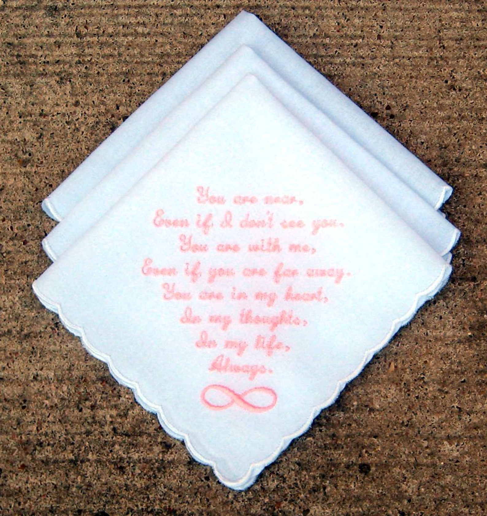 IN LOVING MEMORY Handkerchief Words of Comfort White - Etsy