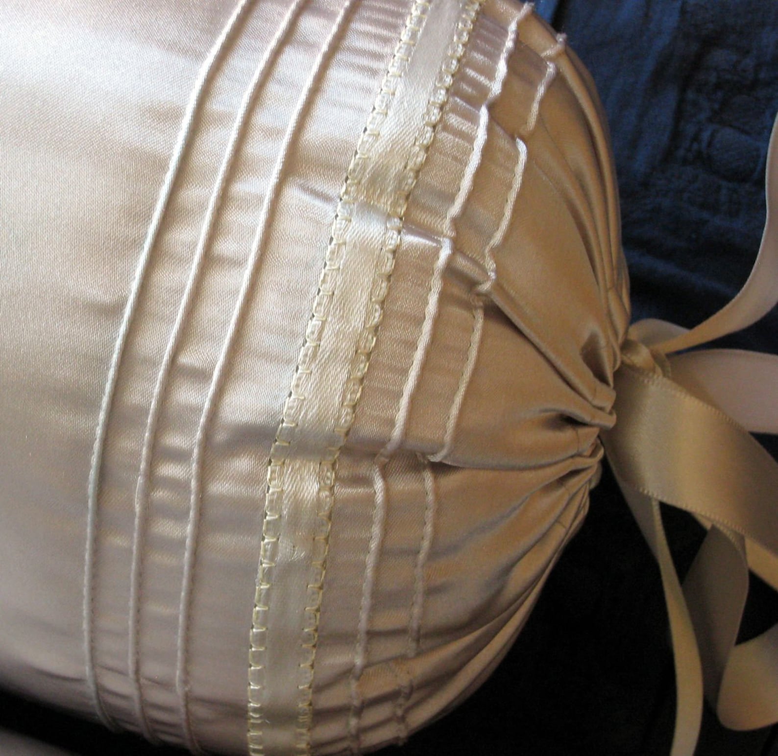 Neck Roll Pillow Covered in Soft Satin Heirloom Pin Tucks - Etsy