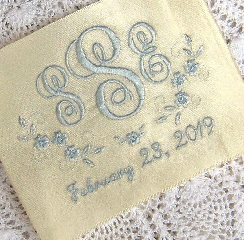 LG PERSONALIZED WEDDING Dress Label, Custom Emboidered With Your Name ...