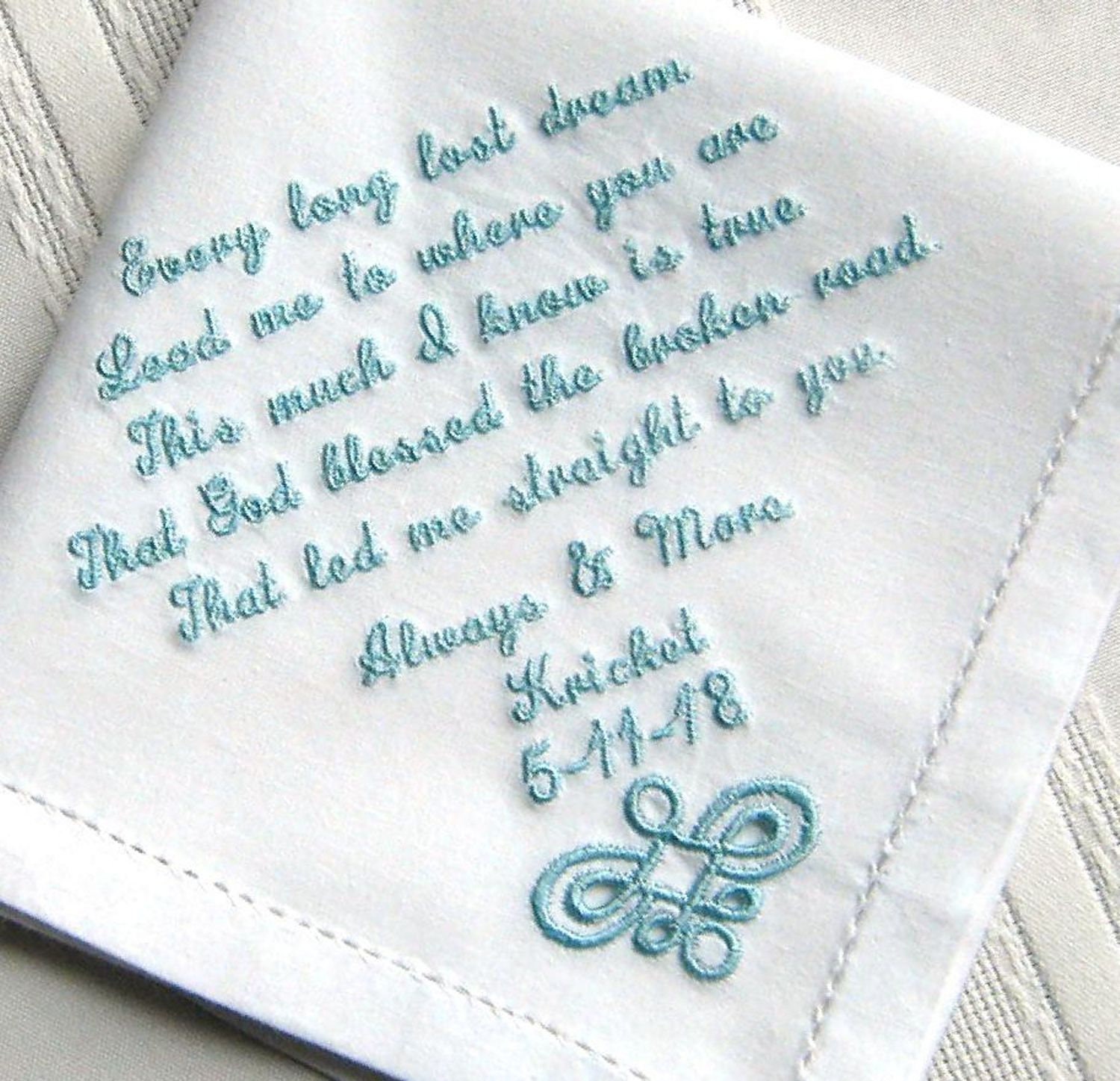 FATHER of the BRIDE/GROOM, for the Groom, Message Handkerchief, Wedding ...