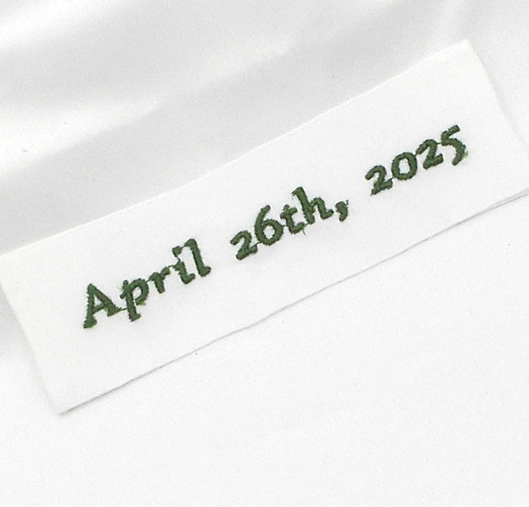 PERSONALIZED WEDDING DRESS Label, Custom Emboidered, Your Name ...