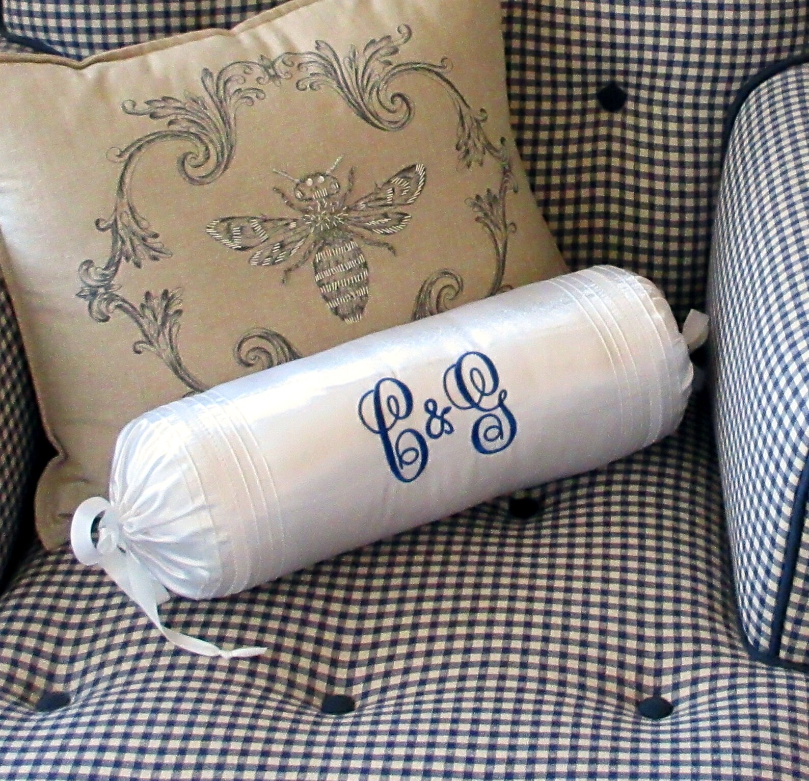 Neck Roll Pillow Covered in Soft Satin Heirloom Pin Tucks - Etsy