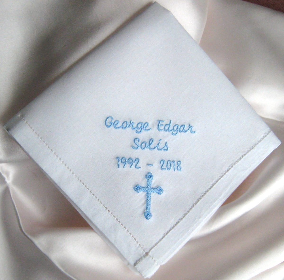 REMEMBRANCE HANDKERCHIEF Sympathy Personalize Name and | Etsy