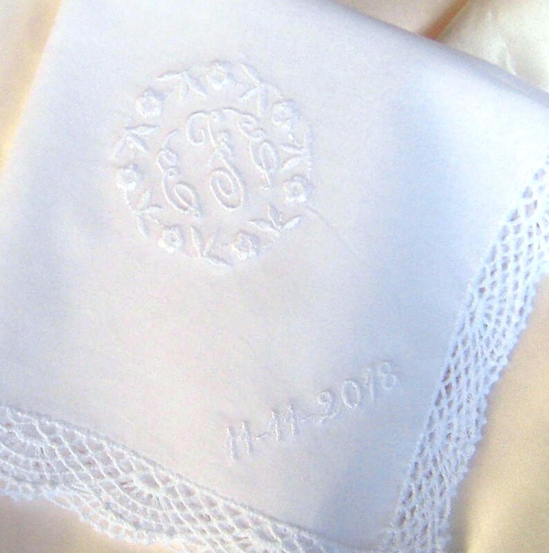 BAPTISM HANDKERCHIEF Christening Confirmation Name | Etsy