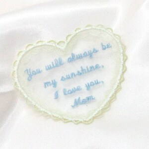 NETTING WEDDING Label Heart Shape Embroidered Choice of - Etsy