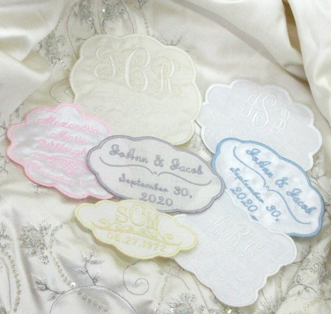 EMBROIDERED WEDDING DRESS Label Satin or Linen White or | Etsy