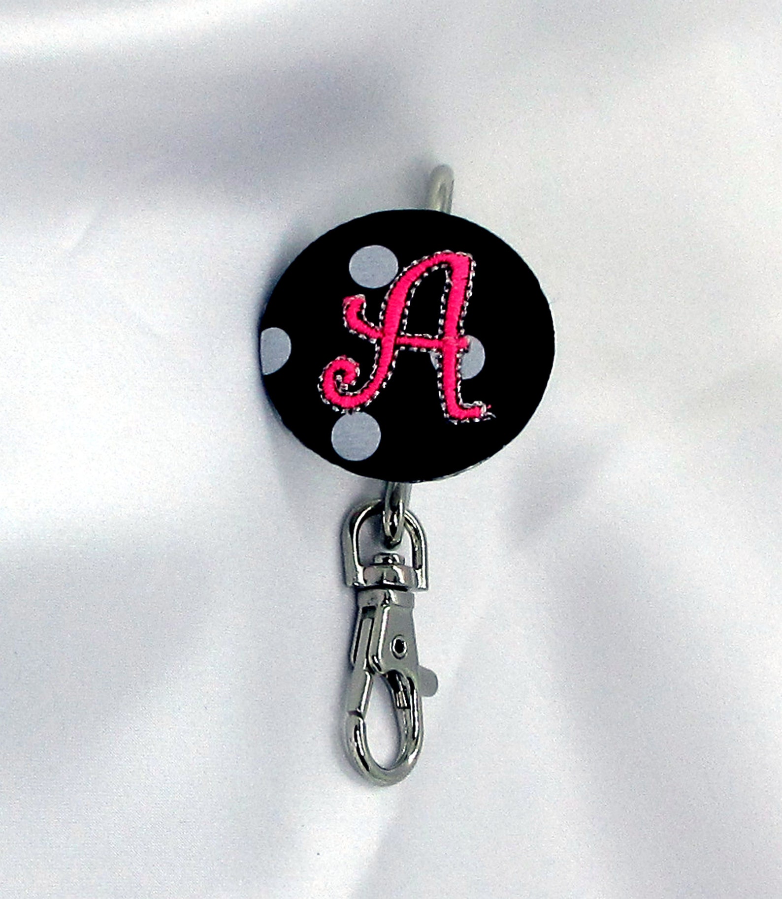 MONOGRAMMED FINDERS KEY Purse Find Keys Fast Covered Polka | Etsy