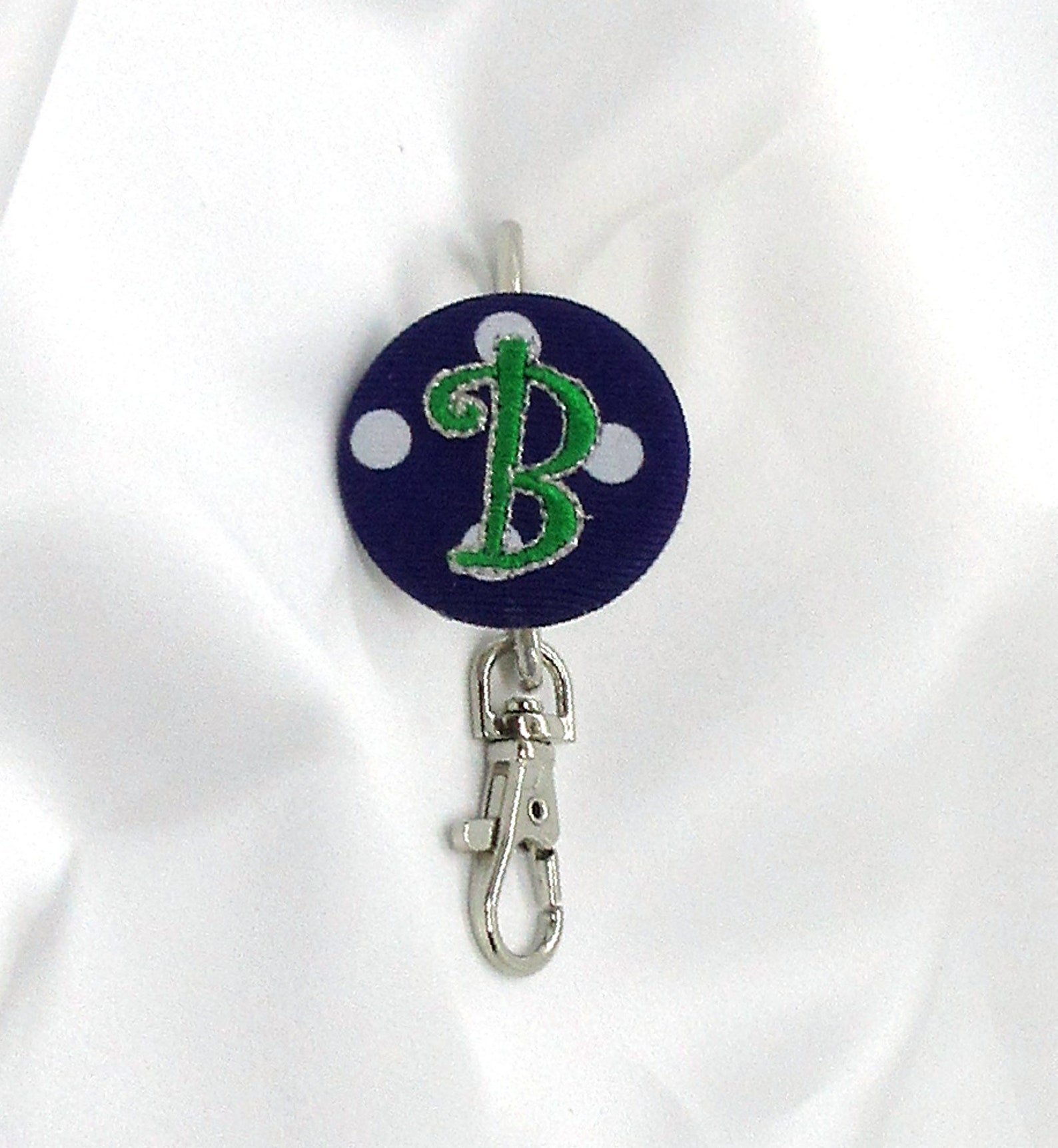 MONOGRAMMED FINDERS KEY Purse Find Keys Fast Covered Polka - Etsy