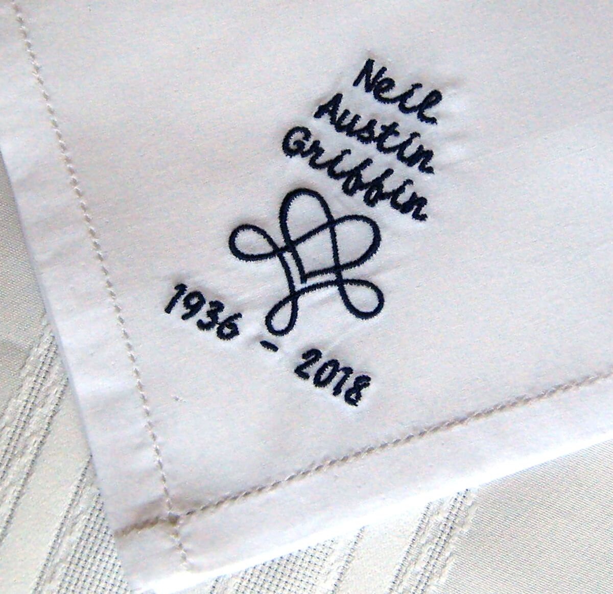 REMEMBRANCE HANDKERCHIEF Sympathy Personalize Name and | Etsy