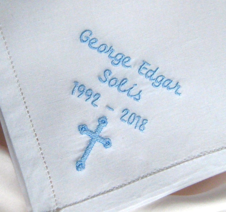 REMEMBRANCE HANDKERCHIEF Sympathy Personalize Name and - Etsy