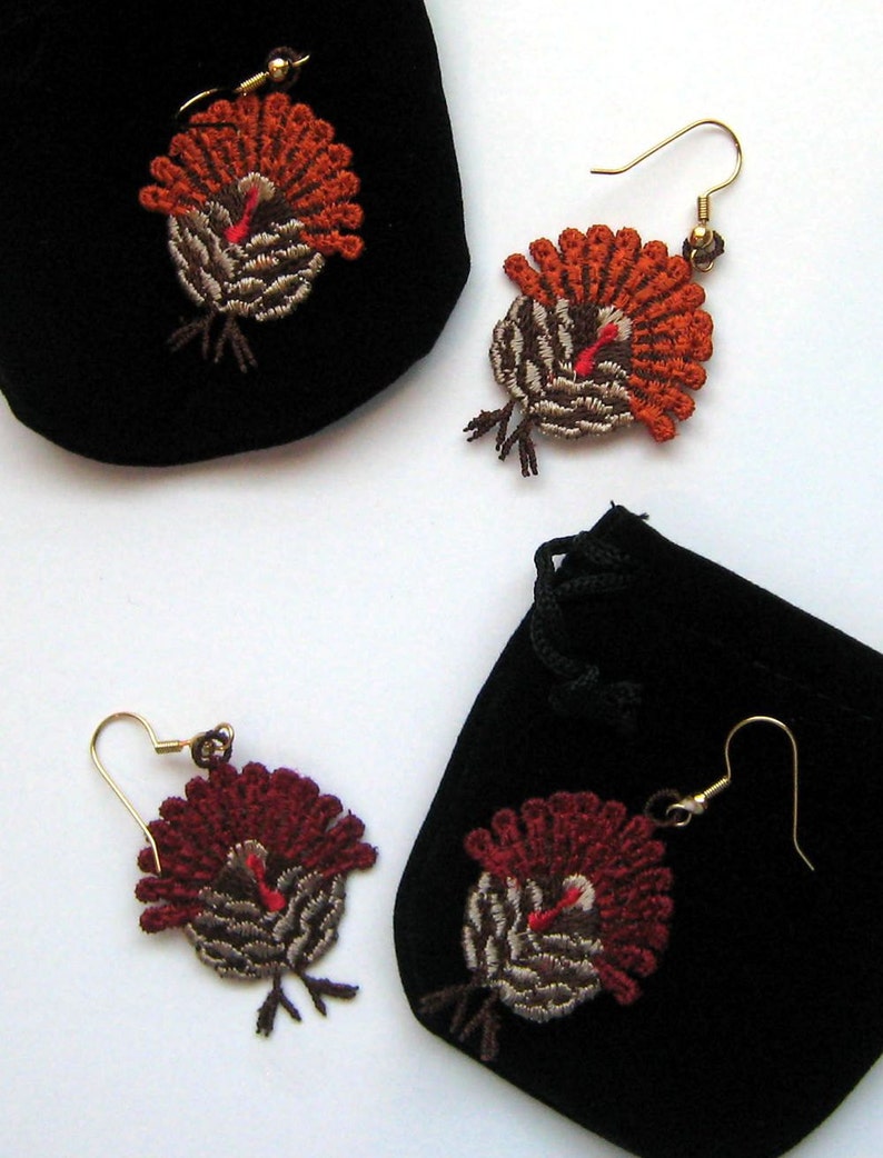 THANKSGIVING TURKEY EARRINGS for the Holidays Pierced Ears | Etsy