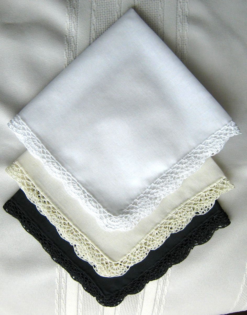 LACE WEDDING HANDKERCHIEF With a Personal Message Rolled | Etsy