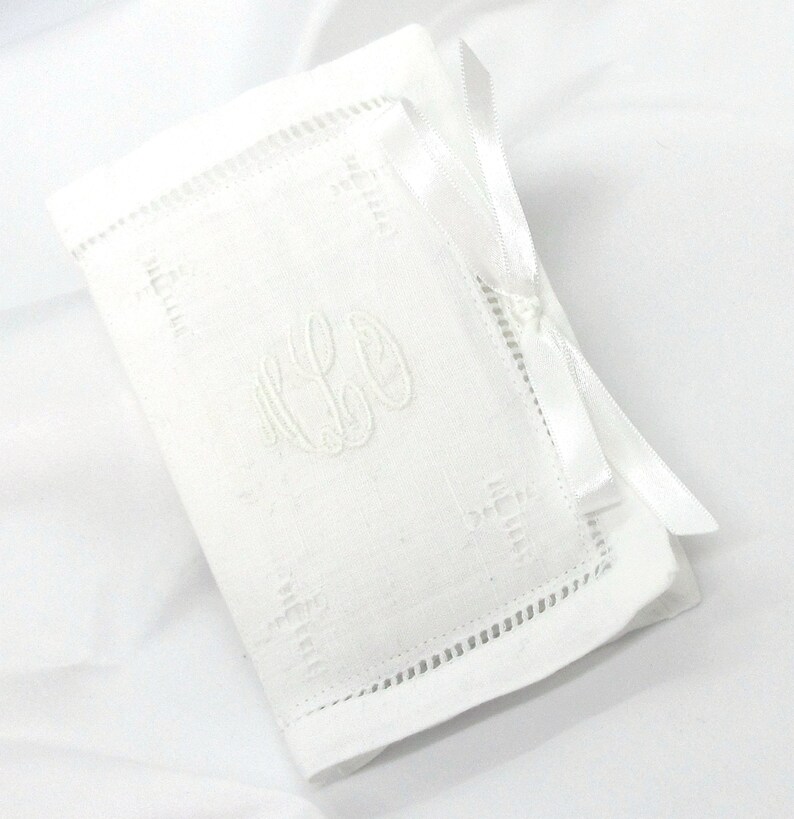 NAME OR MONOGRAMMED Linen Bible Cover Hemstitched Baby - Etsy